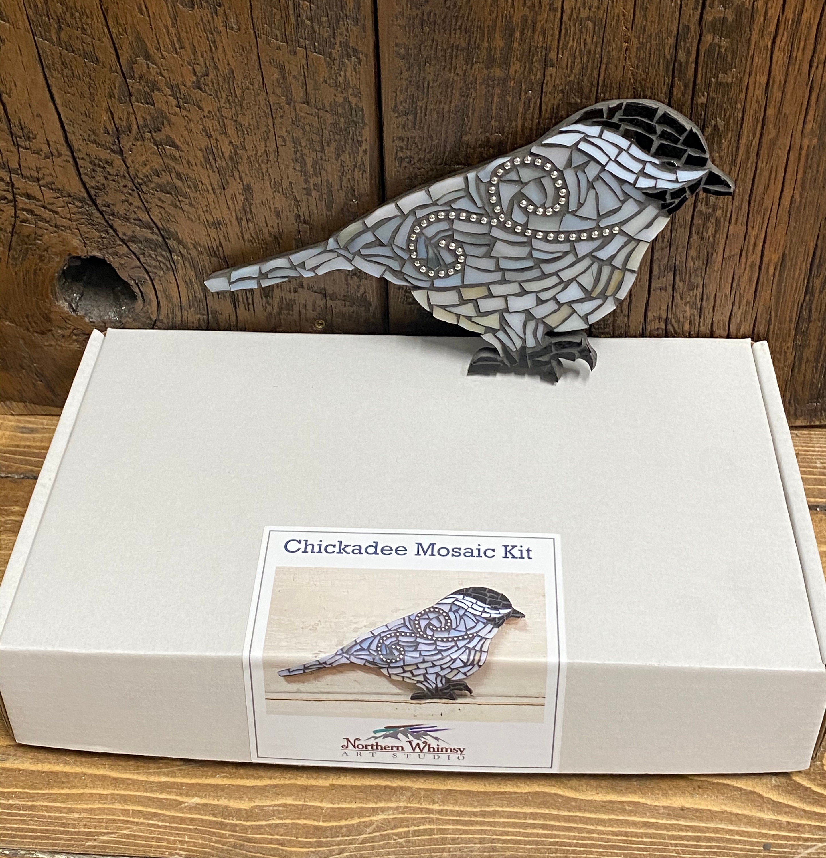 Chickadee DIY Stained Glass Mosaic Kit - Etsy