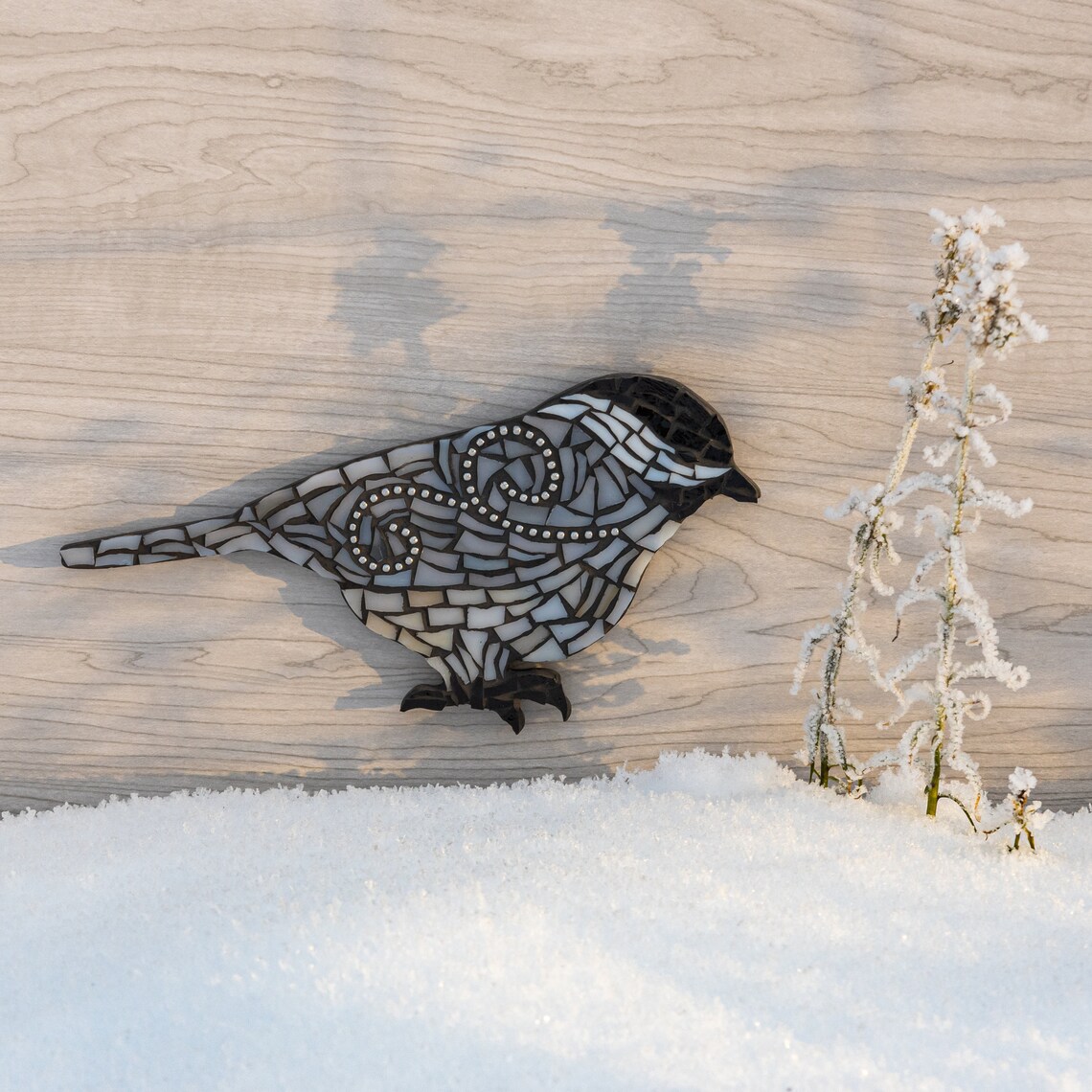 Chickadee DIY Stained Glass Mosaic Kit - Etsy