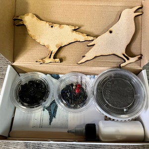 DIY Stained Glass Two Raven Ornaments Mosaic Kit - Etsy