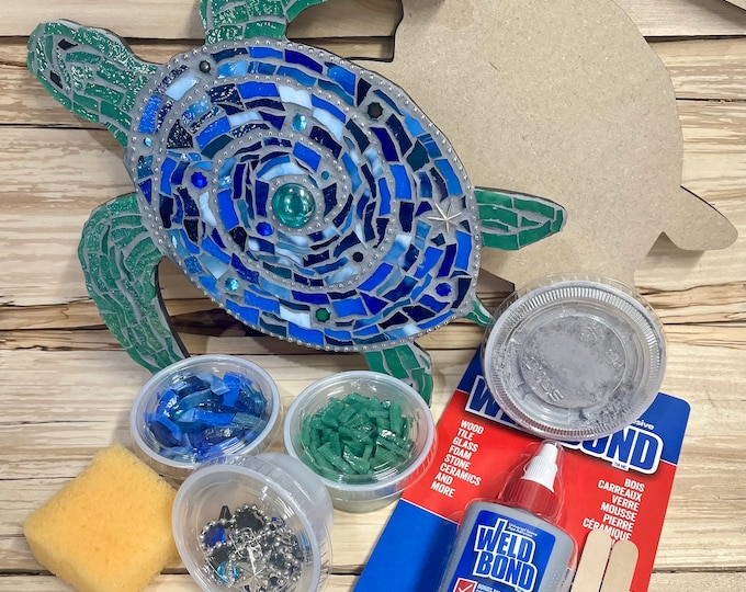 DIY Mosaic Sea Turtle Kit - Etsy