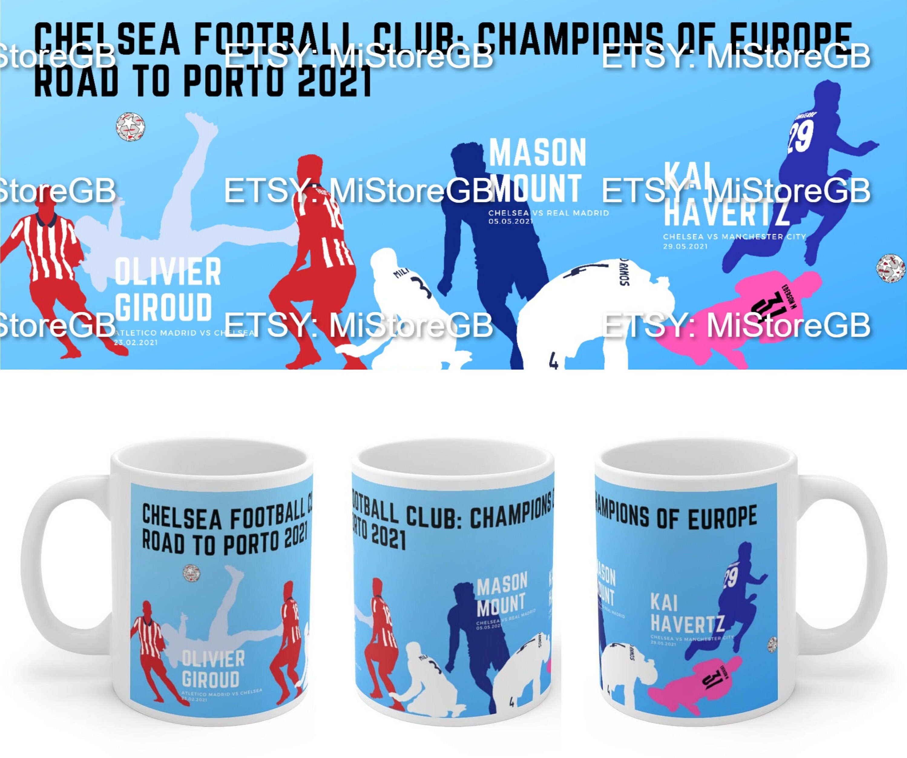 Chelsea FC Champions of Europe Mug Chelsea gift Chelsea | Etsy