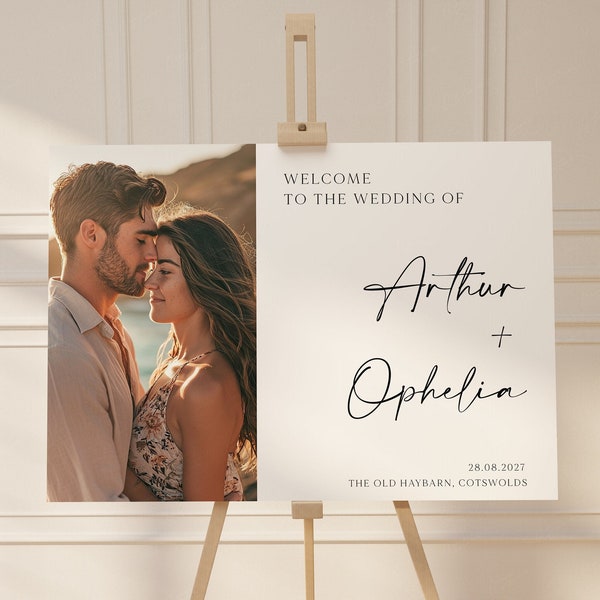 Wedding Welcome Sign With Photo - Etsy