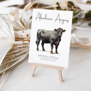 Cow Table Numbers | Cow Breed Wedding Table Names | Cattle Table Name ...