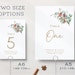 Winter Red Berry Table Numbers Wedding Table Names Printed Wedding ...
