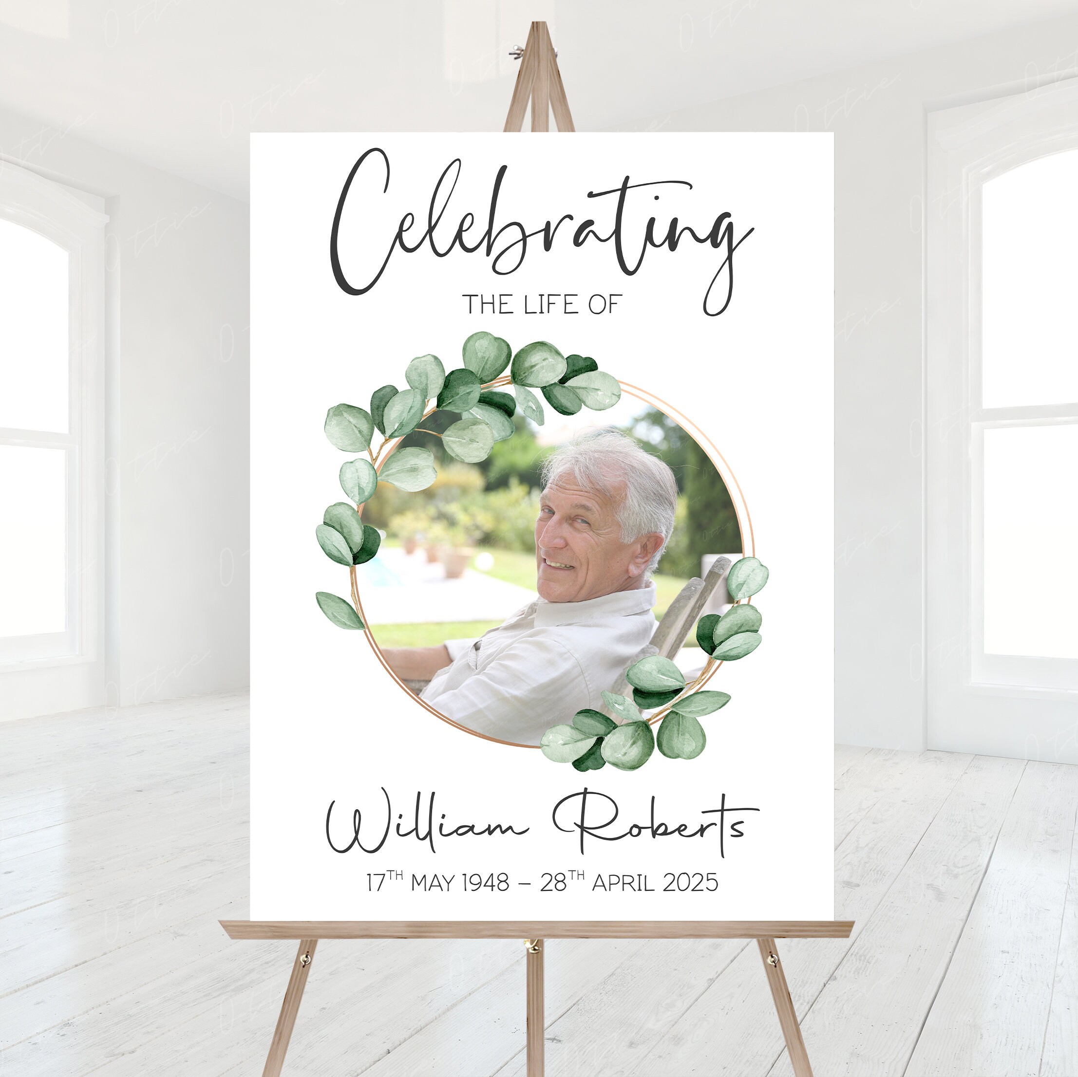 Funeral Welcome Board Sign Eucalyptus Memorial Board Sign - Etsy UK