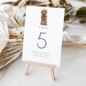 Dog Wedding Table Numbers | Pooch Wedding Reception Table Numbers ...