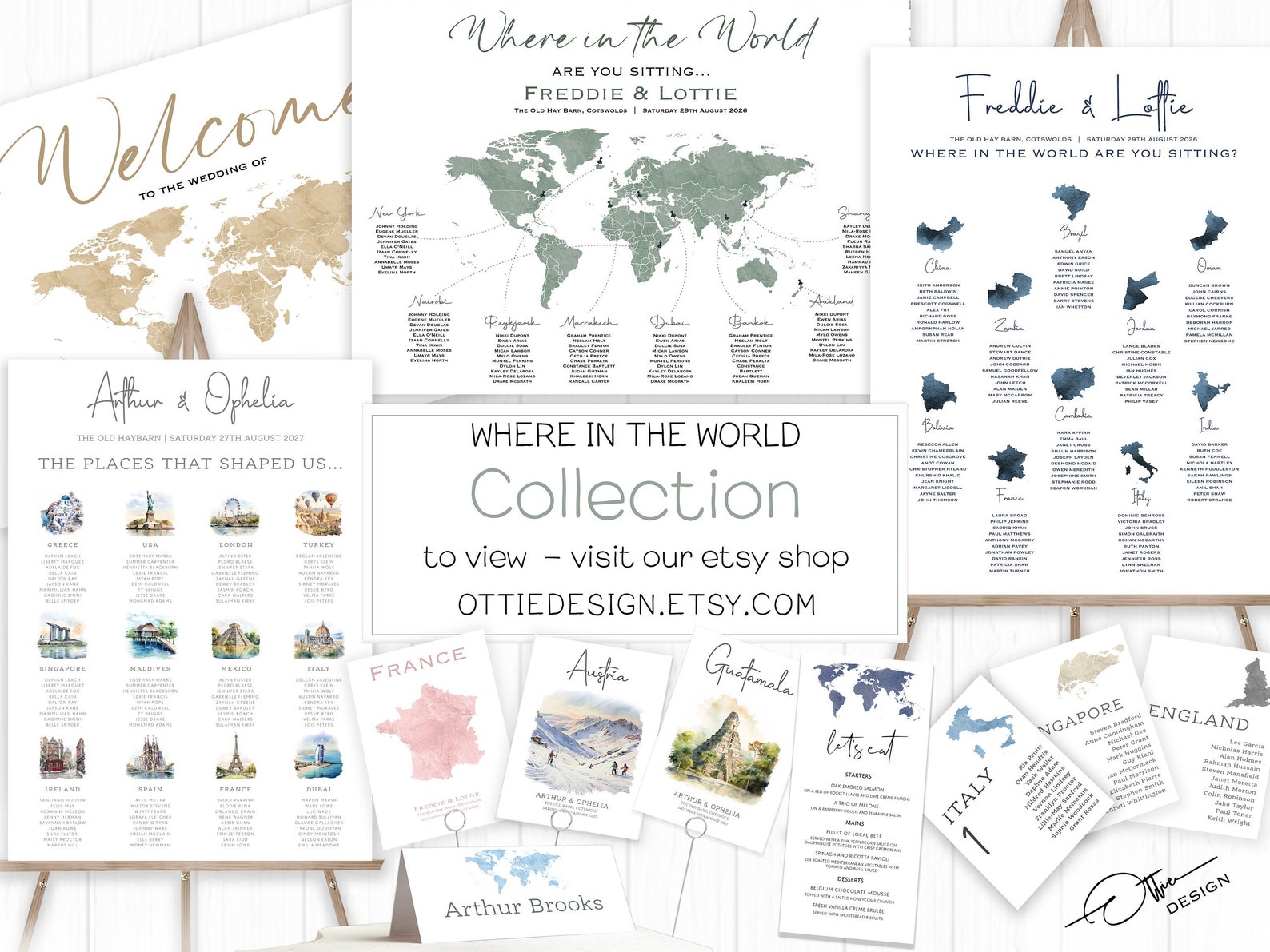 Travel Theme Table Numbers for Wedding | Destination Table Names ...
