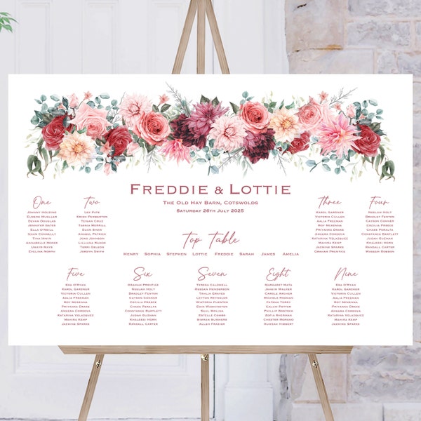 Wedding Table Plan - Etsy