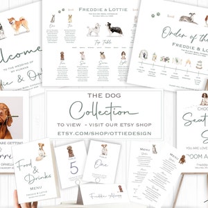 Dog Wedding Table Numbers | Pooch Wedding Reception Table Numbers ...