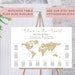 World Map Wedding Welcome | Travel Themed Wedding Sign | Where in the ...