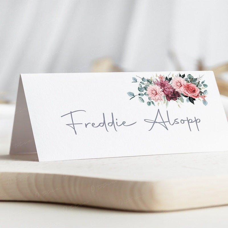 Floral Place Cards - Etsy