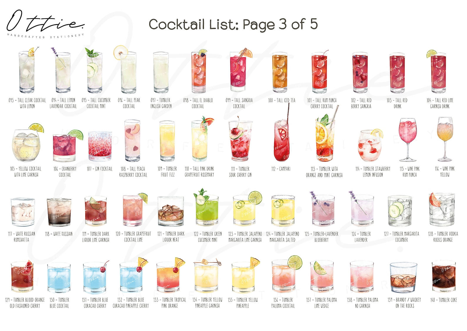 Cocktail Table Names Cocktail Themed Table Cards Wedding - Etsy UK