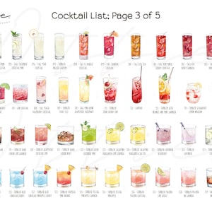 Cocktail Table Names | Cocktail Themed Table Cards | Wedding Table ...