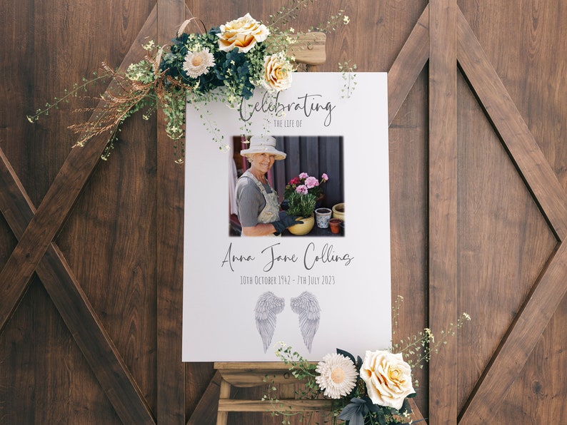 PRINTED Funeral Memorial Welcome Sign Celebration of Life - Etsy UK
