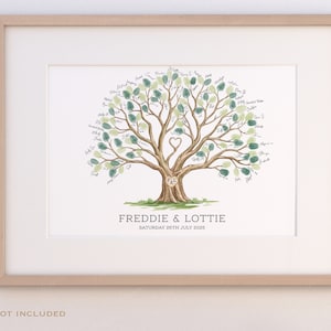 Wedding Fingerprint Tree | Guest Book Poster | INKS INCLUDED | Custom ...