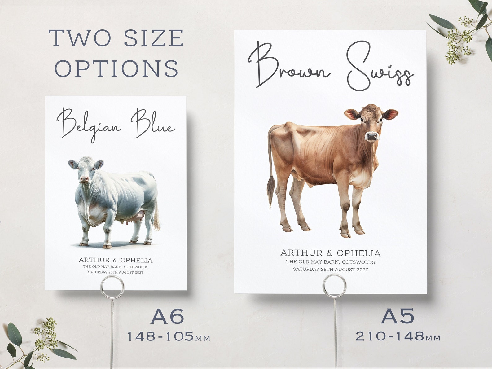 Cow Table Numbers | Cow Breed Wedding Table Names | Cattle Table Name ...
