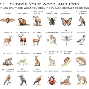 Woodland Forest Table Numbers | Wedding Animal Table Names ...