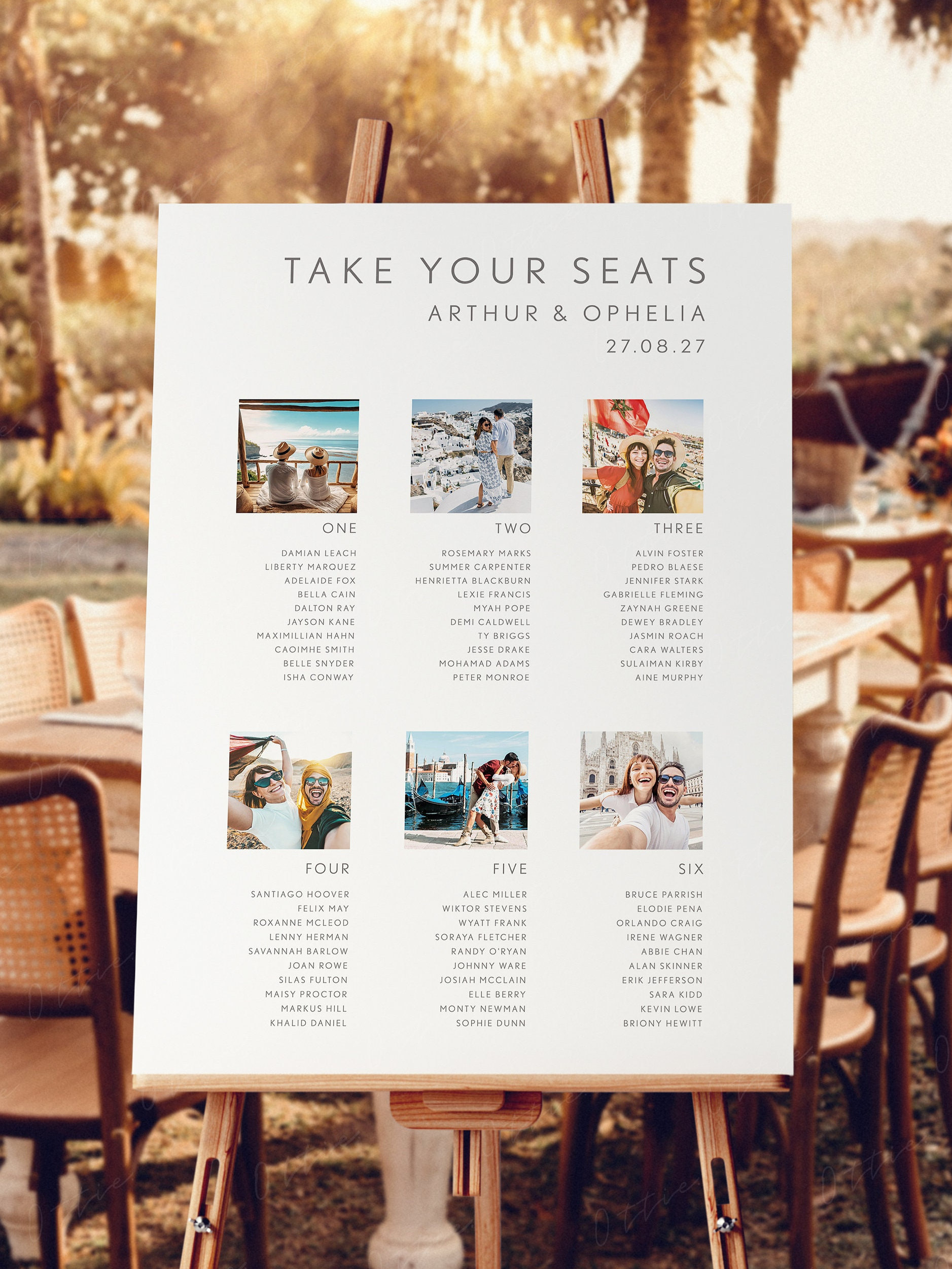 Photo Wedding Table Plan Seating Plan With Photos Travel - Etsy UK