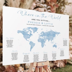 World Map Wedding Table Plan | Where in the World Are You Sitting ...