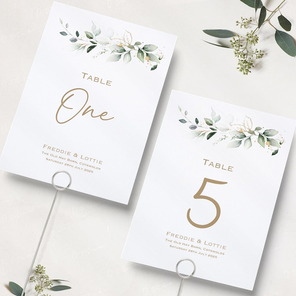 Gold Table Names - Etsy UK