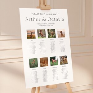 Pet Wedding Table Plan, Dog Seating Chart, Seating Plan With Photos ...