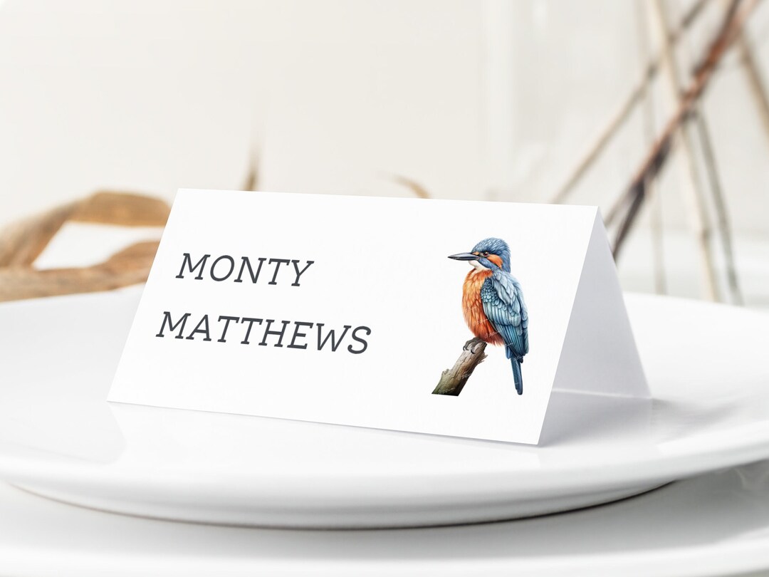 Bird Themed Place Cards | Wedding Place Cards With Birds | Animal ...