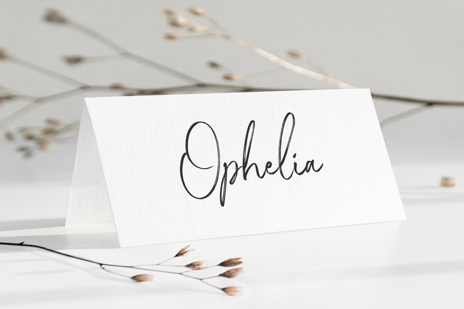 Personalised Tent Fold Place Cards | Name Cards | Wedding Modern ...