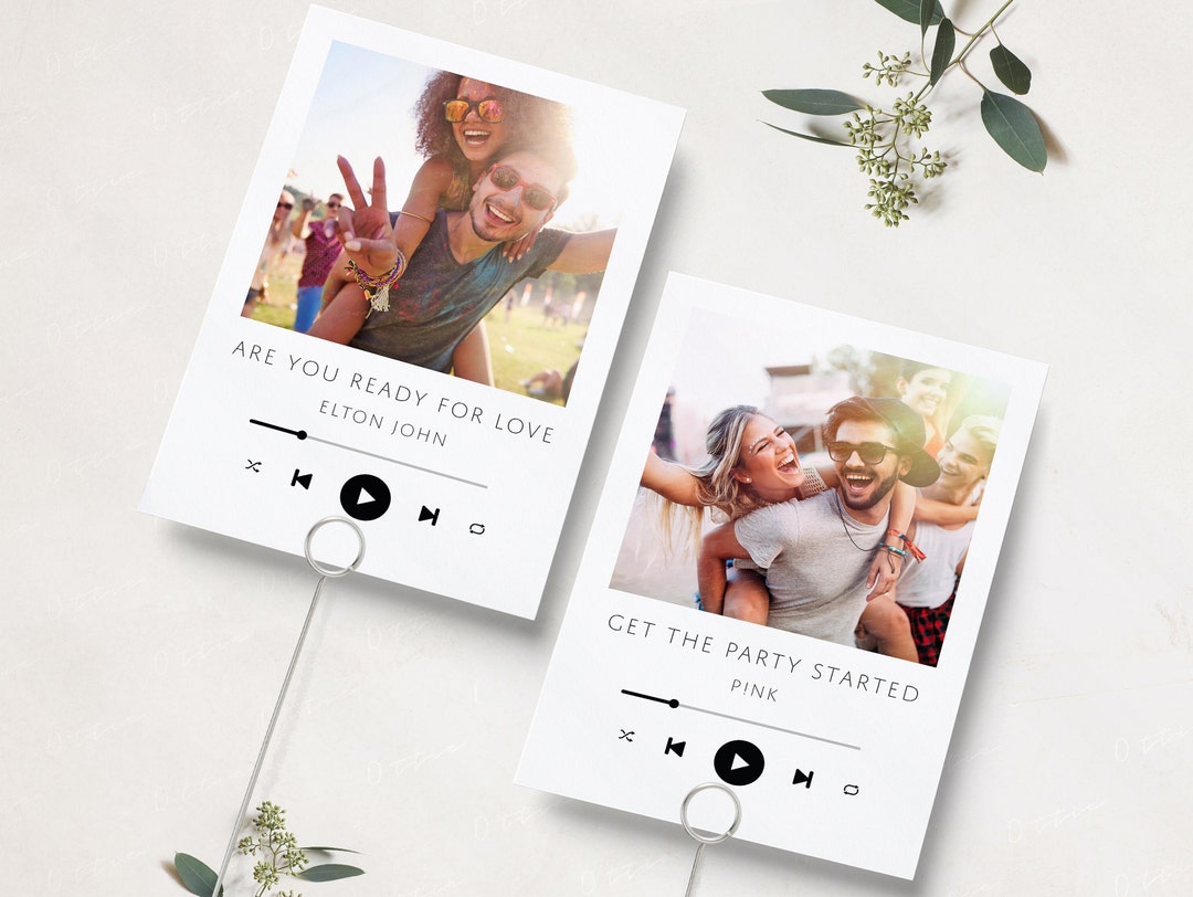 Music Theme Table Numbers for Wedding Photo Table Names Record Table ...