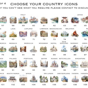 Travel Table Numbers for Wedding Destination Icon Table - Etsy UK