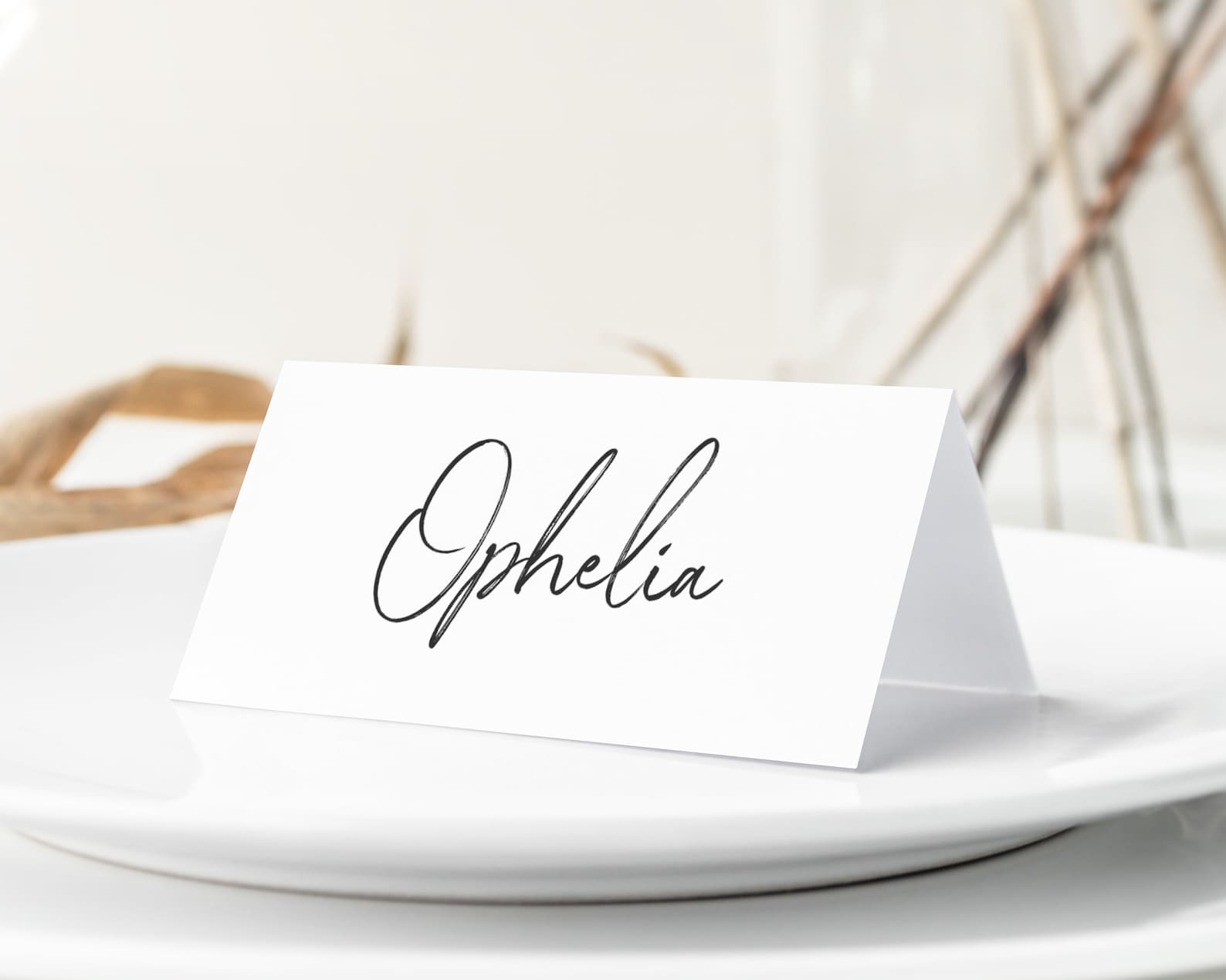 Personalised Tent Fold Place Cards | Name Cards | Wedding Modern ...