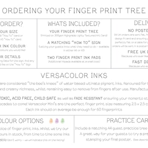 Wedding Fingerprint Tree | Guest Book Poster | INKS INCLUDED | Custom ...