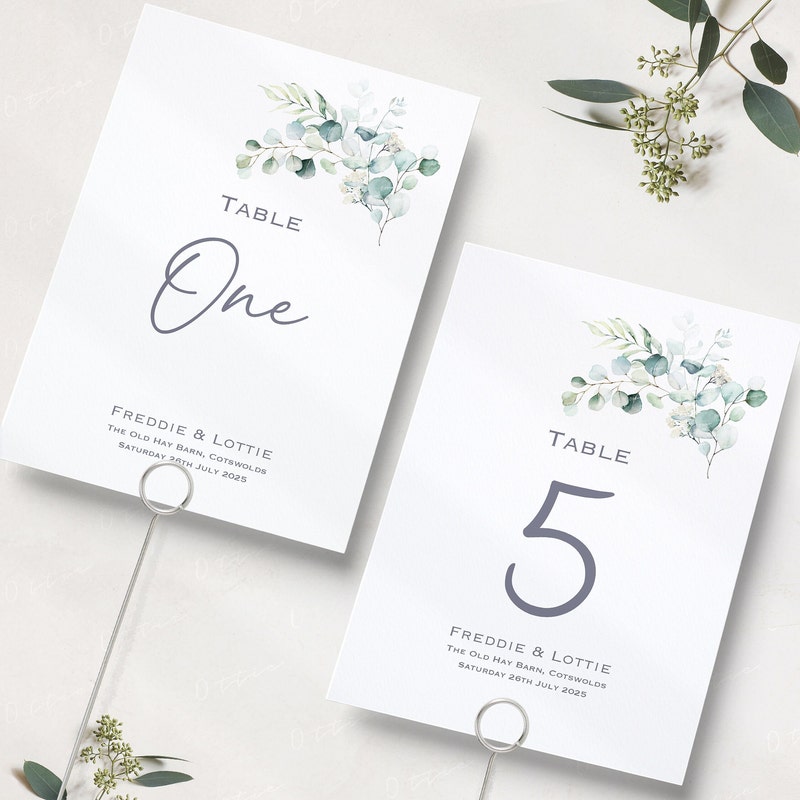 A5 Printed Table Numbers - Etsy UK