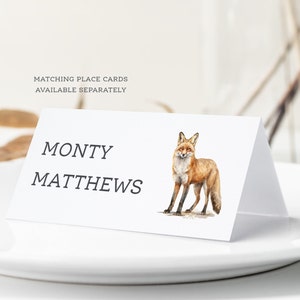 Woodland Forest Table Numbers | Wedding Animal Table Names ...