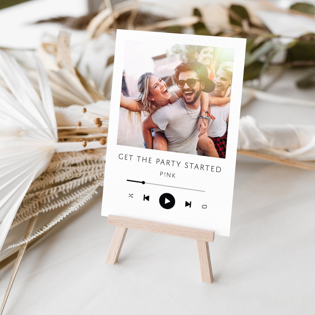 Music Theme Table Numbers for Wedding Photo Table Names Record Table ...