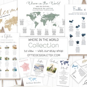 Destination Travel Table Plan | Location Icon Seating Plan | Travel ...