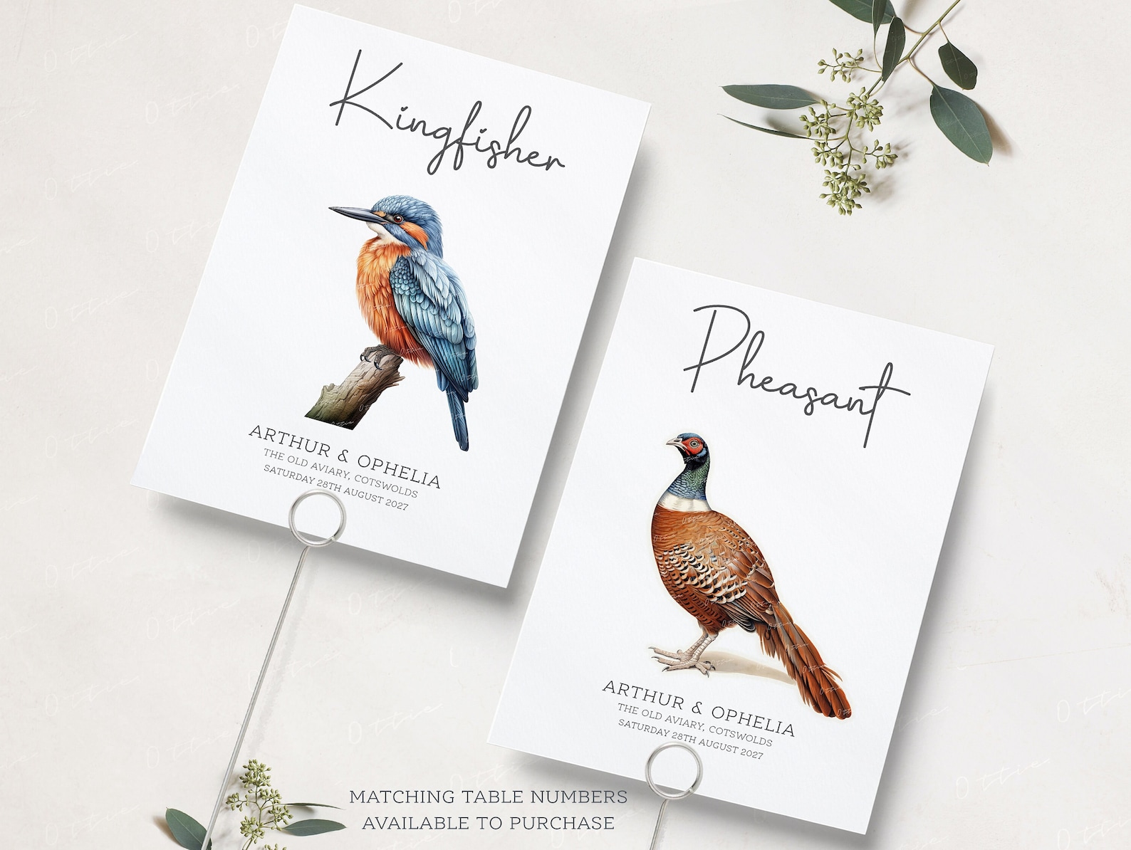 Bird Wedding Seating Plan, Animal Wedding Seating Chart, Bird Spotting ...