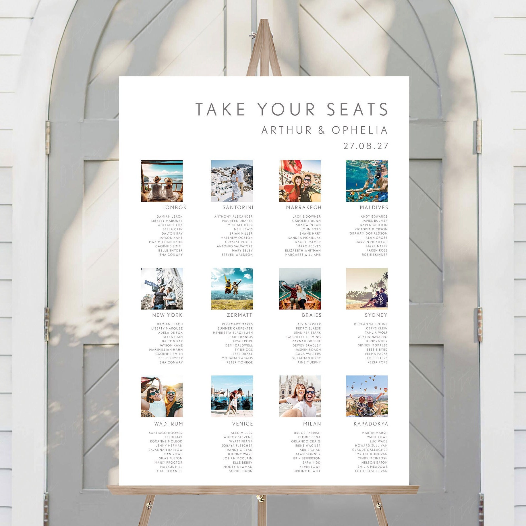 Photo Wedding Table Plan Seating Plan With Photos Travel - Etsy UK