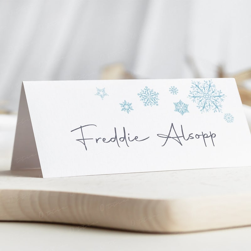 Snowflake Place Card - Etsy