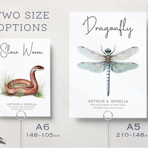 Woodland Forest Table Numbers | Wedding Animal Table Names ...