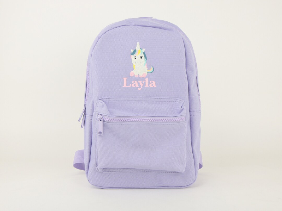 Personalised Unicorn Canvas Backpack - Kids Backpack - Nursery Bag ...