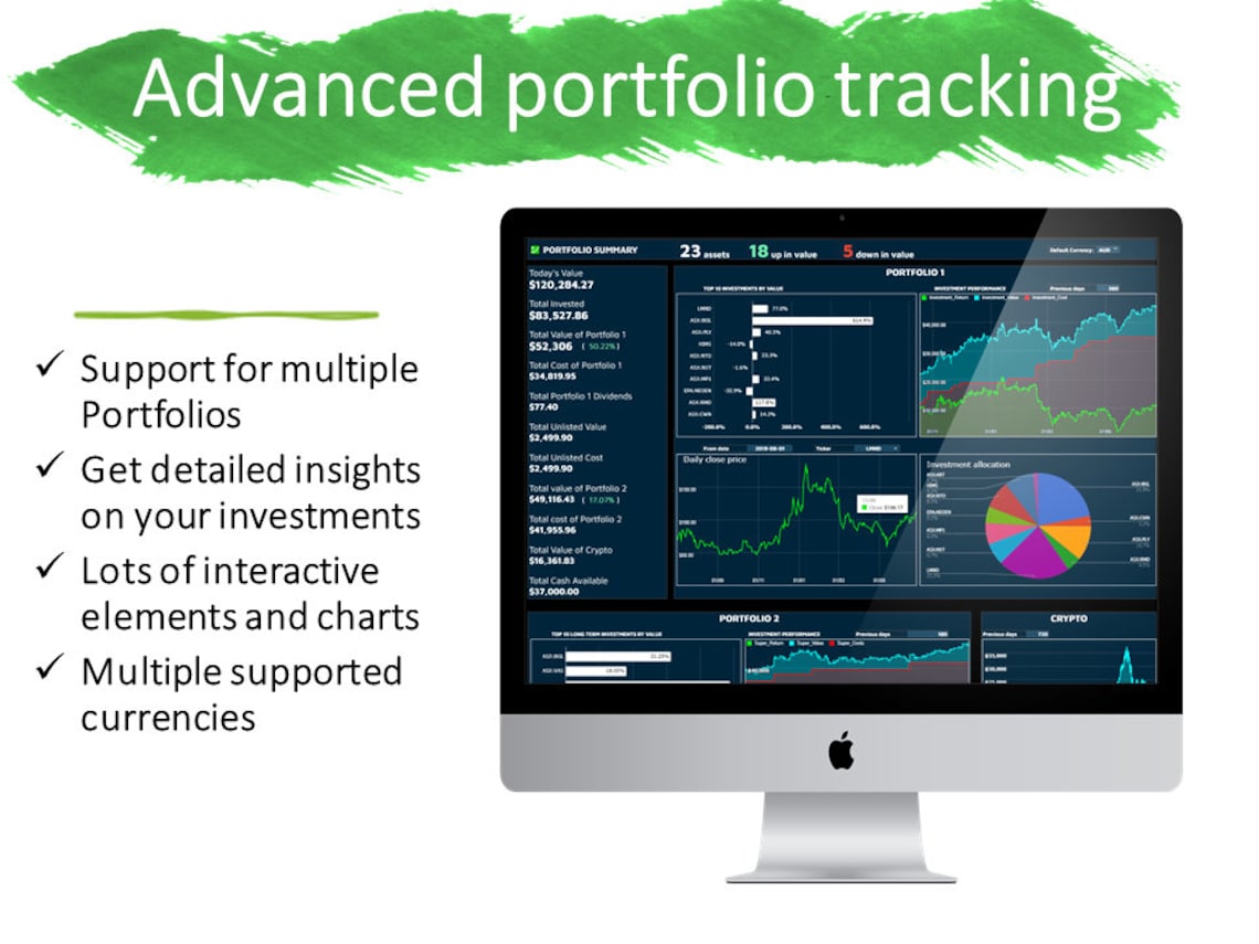 Stock Portfolio Tracking - Google Sheets - Etsy