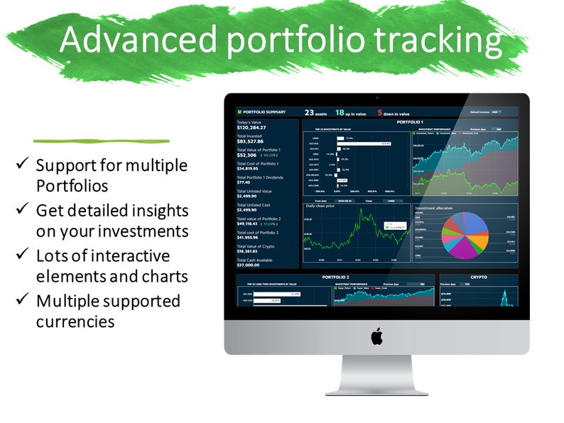 Stock Portfolio Tracking - Google Sheets - Etsy