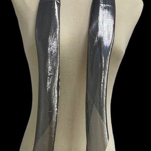 Metallic Silver Scarf, Trinny Scarf, Silk Metallic Scarf, Trinny, Gift ...