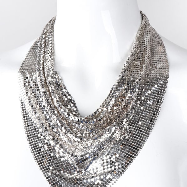 Silver Bib Necklace - Etsy