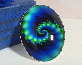 Blue Glass Ring | Etsy