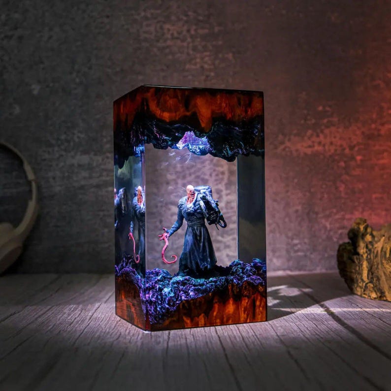 Neme.sis From Reside.nt Evil Resin Lamp, Handmade Epoxy Lamp, Zombies ...