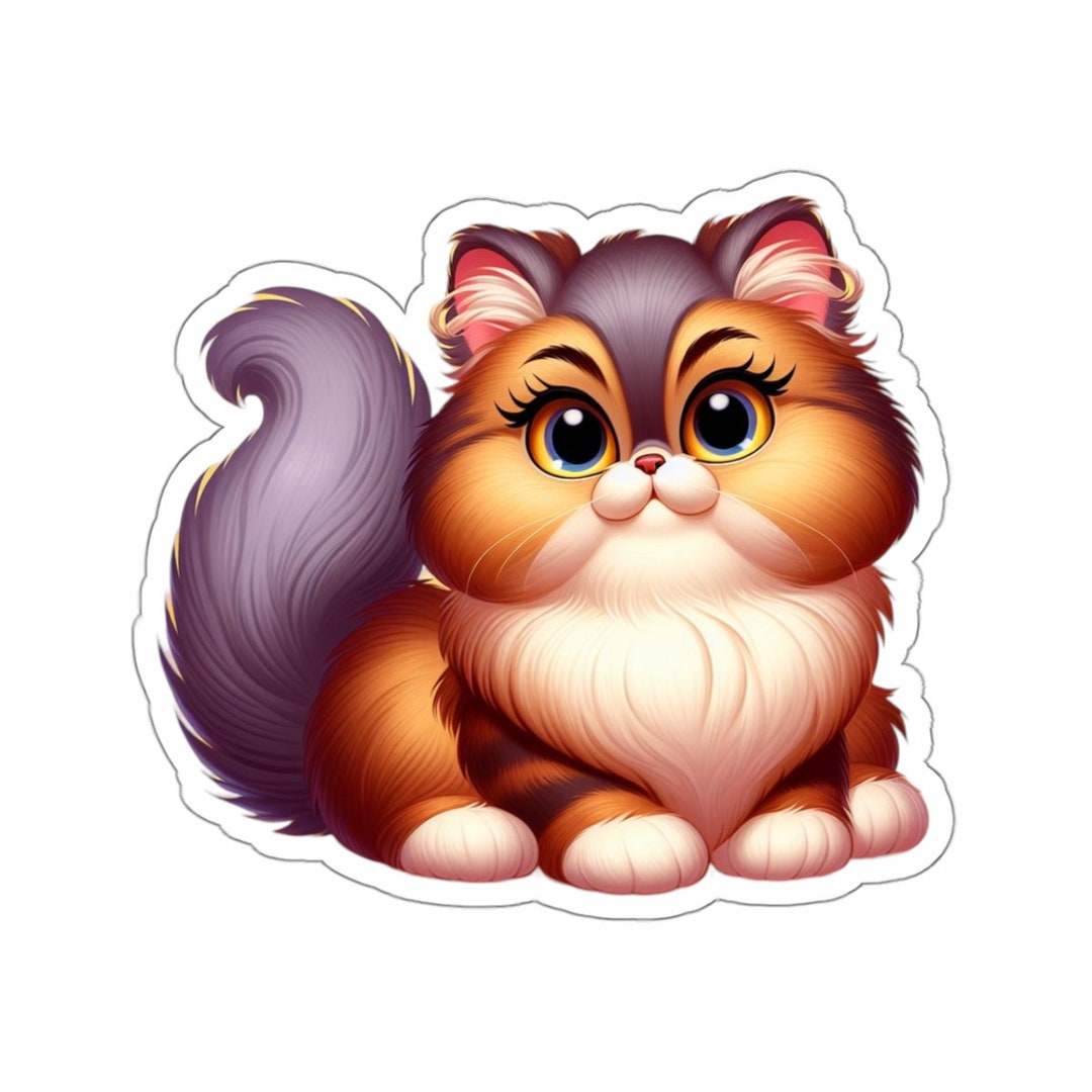 Persian Cat Sticker 1 - Etsy