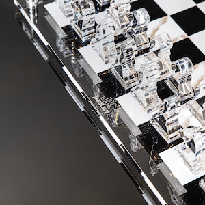 Chess - Luxury Acrylic Board Game - Ornament - Gift - Display - Board ...