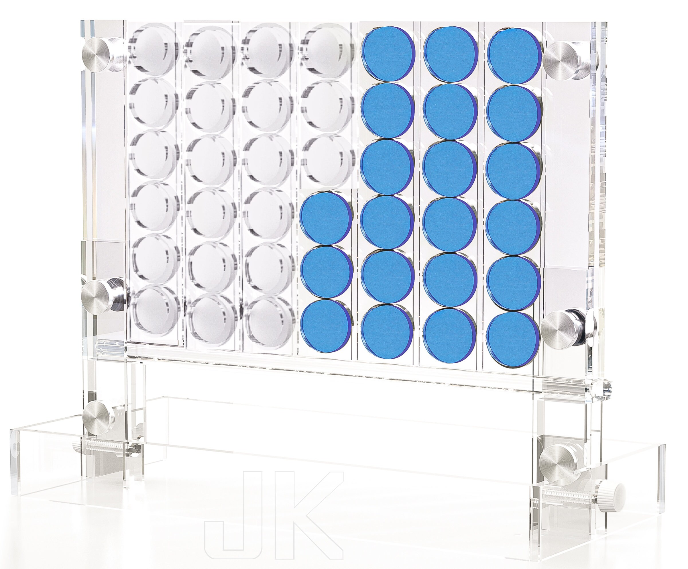 Connect - Transparent Blue and Clear Buttons - Luxury Acrylic Board ...