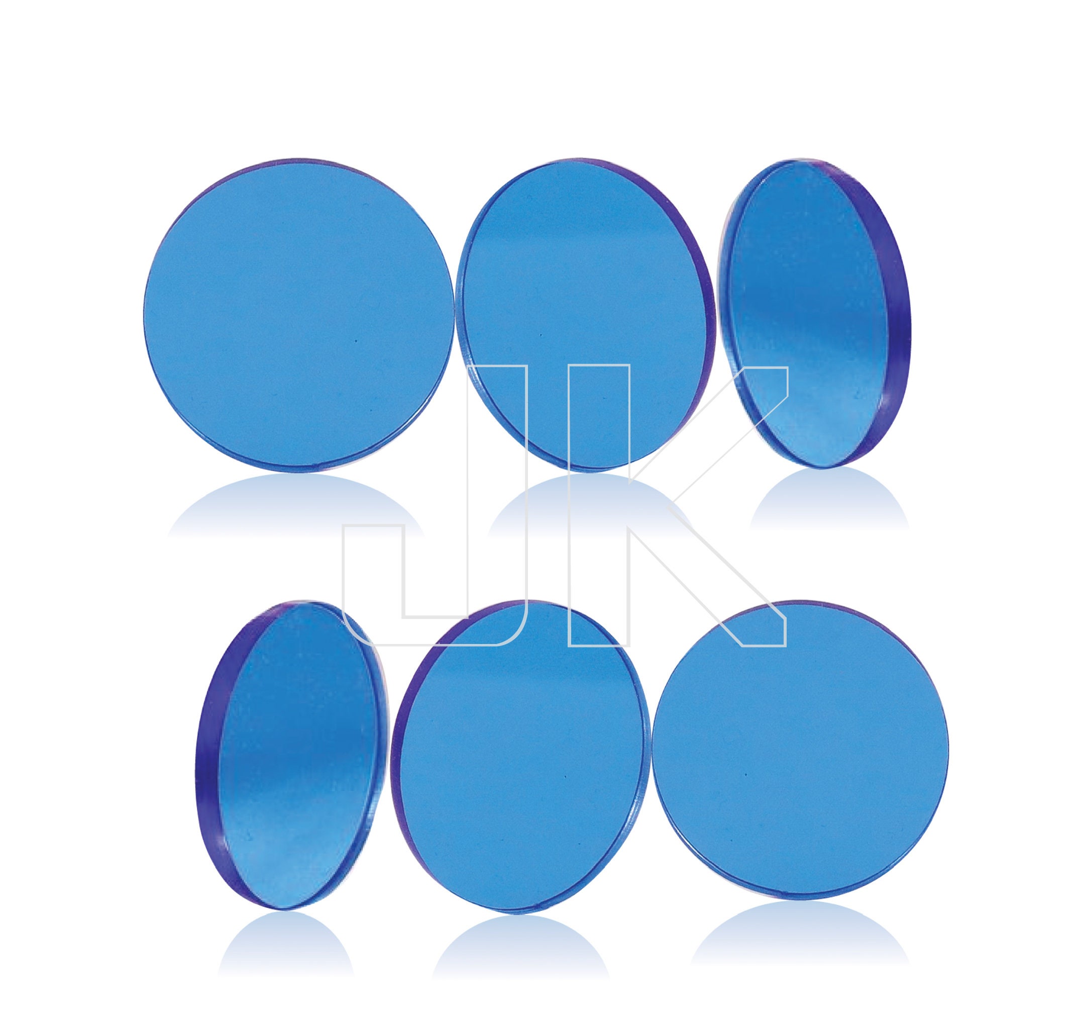 Connect - Transparent Blue and Clear Buttons - Luxury Acrylic Board ...